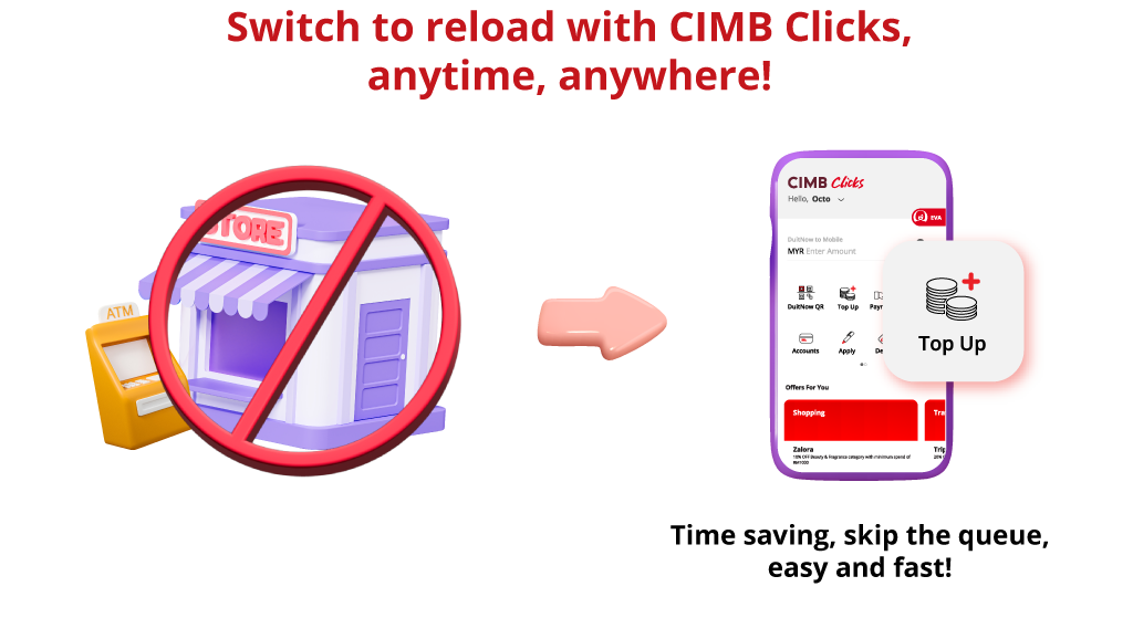 Prepaid Reload (Top Up) with CIMB Clicks | CIMB Clicks Malaysia